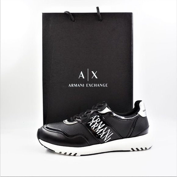 Armani Exchange | Shoes | Armani Exchange Patent Leather Mirrored Logo ...